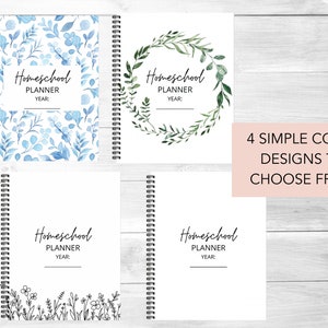 Full Year Minimalist Homeschool Planner PDF Printable Homeschool Lesson ...