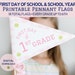 Printable First Day of School Pennant Flags Back to School Pennant ...