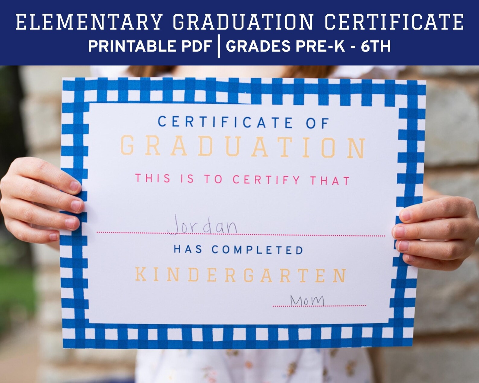 Printable Graduation Certificate Pre-k, Kindergarten, Grades First ...