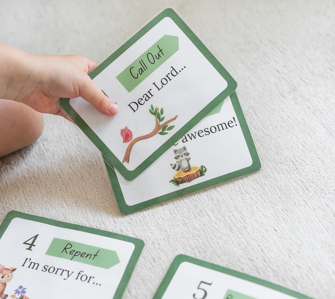 Printable How to Pray Cards for Kids, Teach Little Kids to Pray With ...