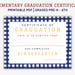 Printable Graduation Certificate Pre-k, Kindergarten, Grades First ...