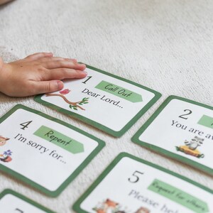 Printable How to Pray Cards for Kids, Teach Little Kids to Pray With ...