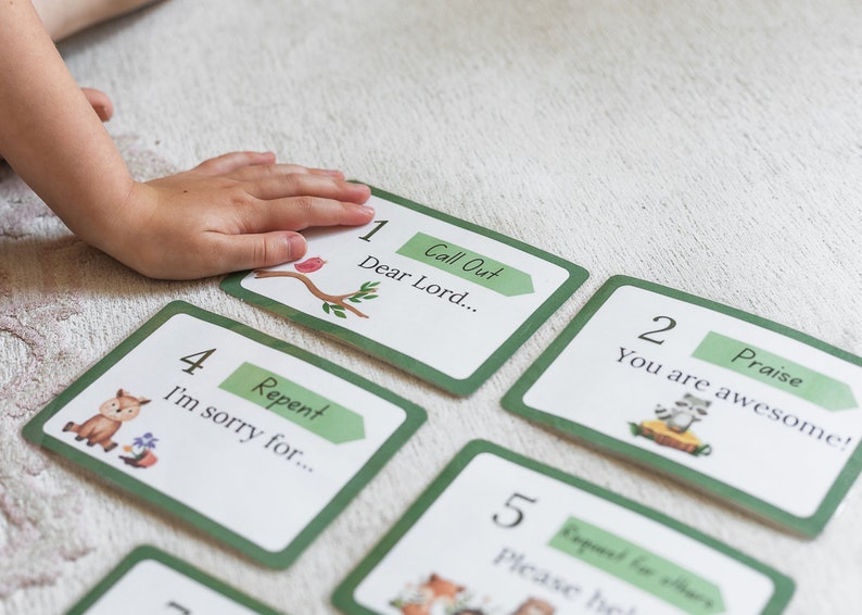 Printable How to Pray Cards for Kids, Teach Little Kids to Pray With ...