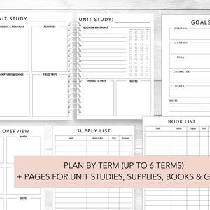 Full Year Minimalist Homeschool Planner PDF Printable Homeschool Lesson ...