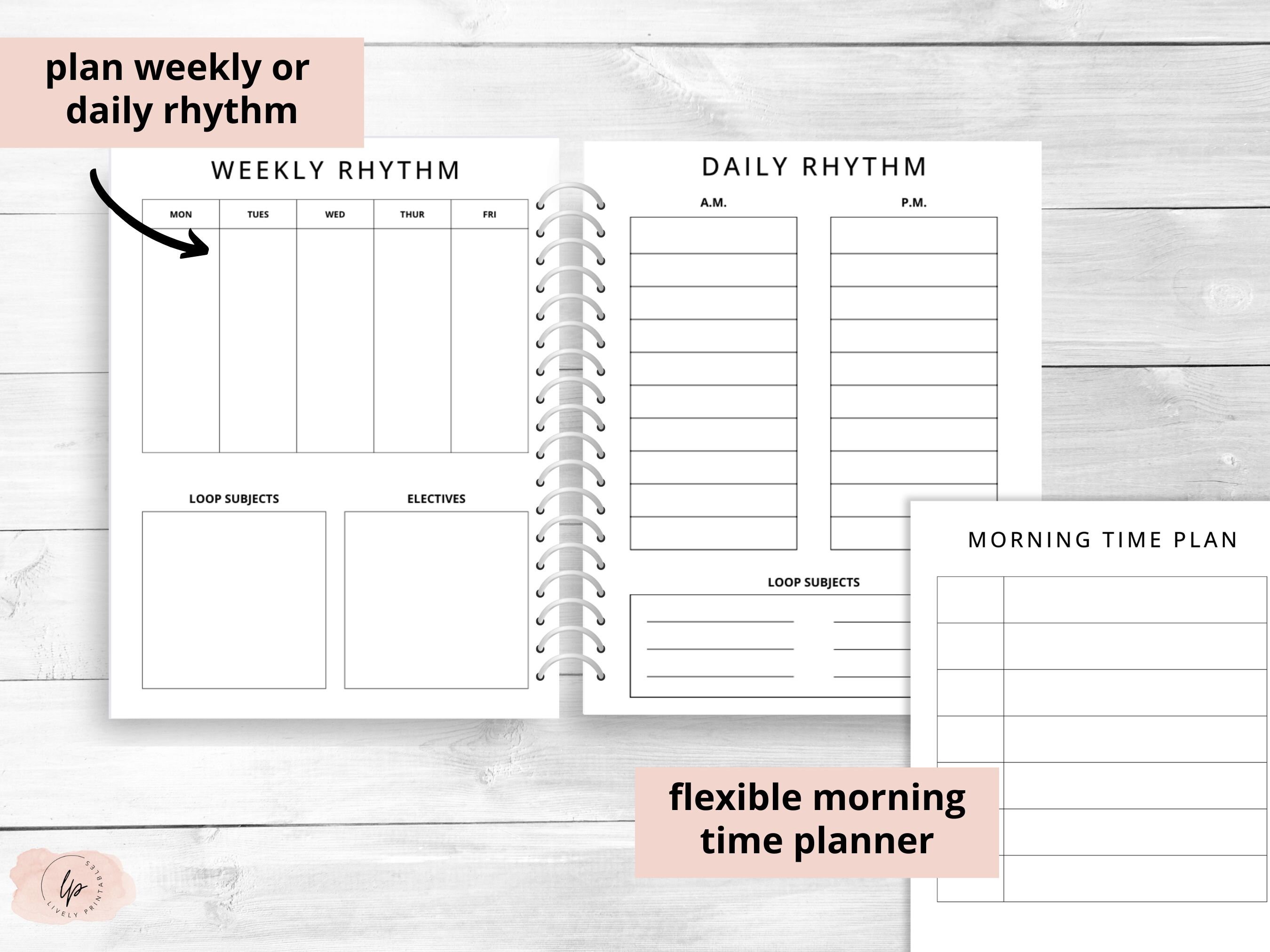 Minimalist Homeschool Planner | Printable Charlotte Mason Style Loop ...