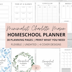 Minimalist Homeschool Planner | Printable Charlotte Mason Style Loop ...