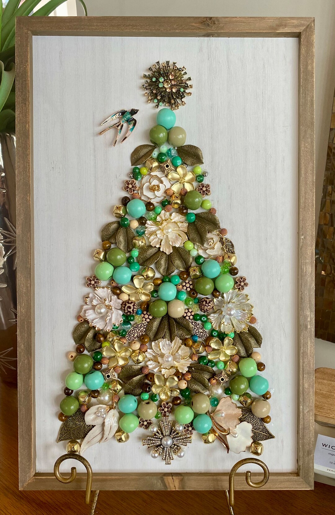 Beautiful Jewelry Art Christmas Tree 12”x19” - Etsy