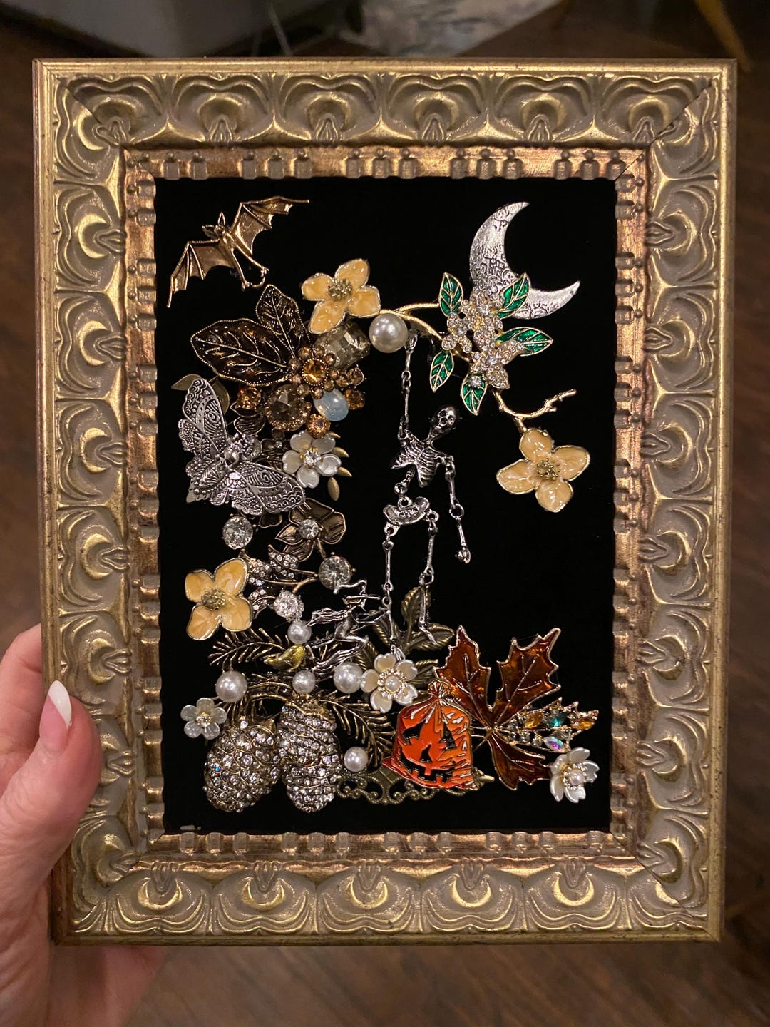 Fabulous, Fun, Spooky Halloween Scene Jewelry Art Framed 5”x7” - Etsy