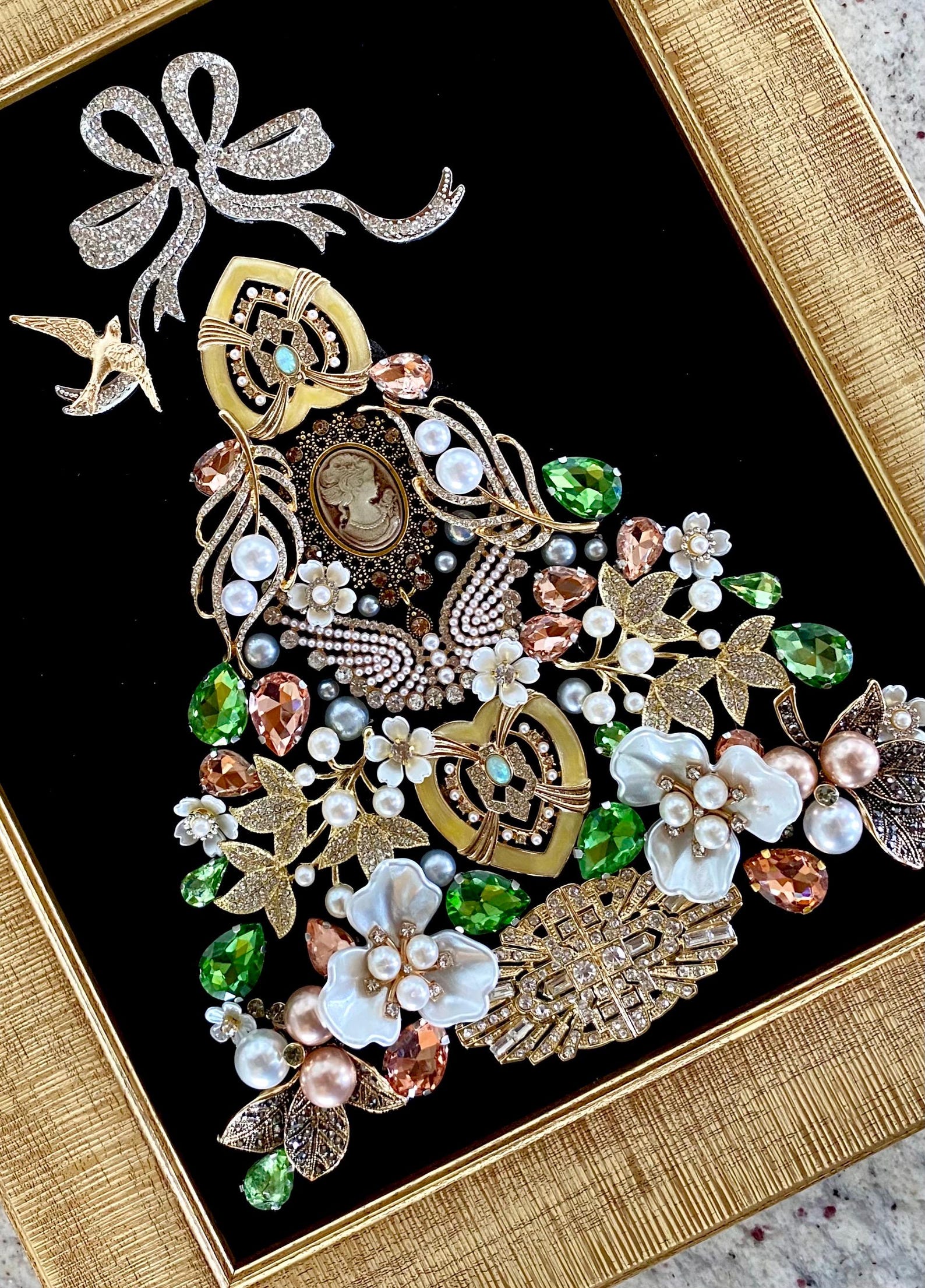 Lovely Jewelry Art Christmas Tree Framed - Etsy