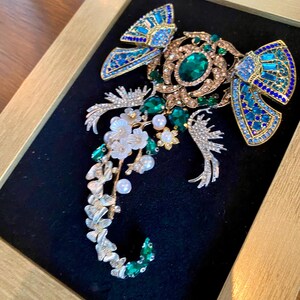 Sparkling Jewelry Art Elephant Framed 5”x7” - Etsy