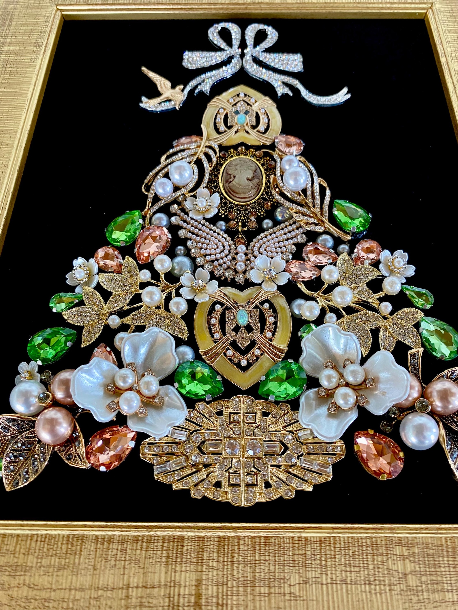 Lovely Jewelry Art Christmas Tree Framed - Etsy