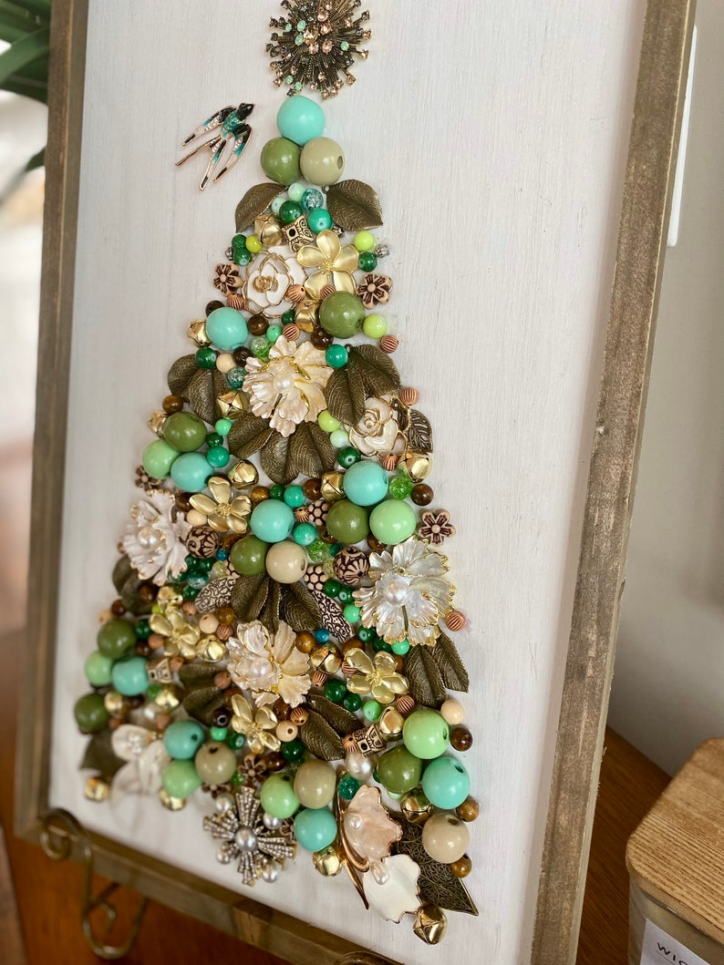 Beautiful Jewelry Art Christmas Tree 12x19 - Etsy
