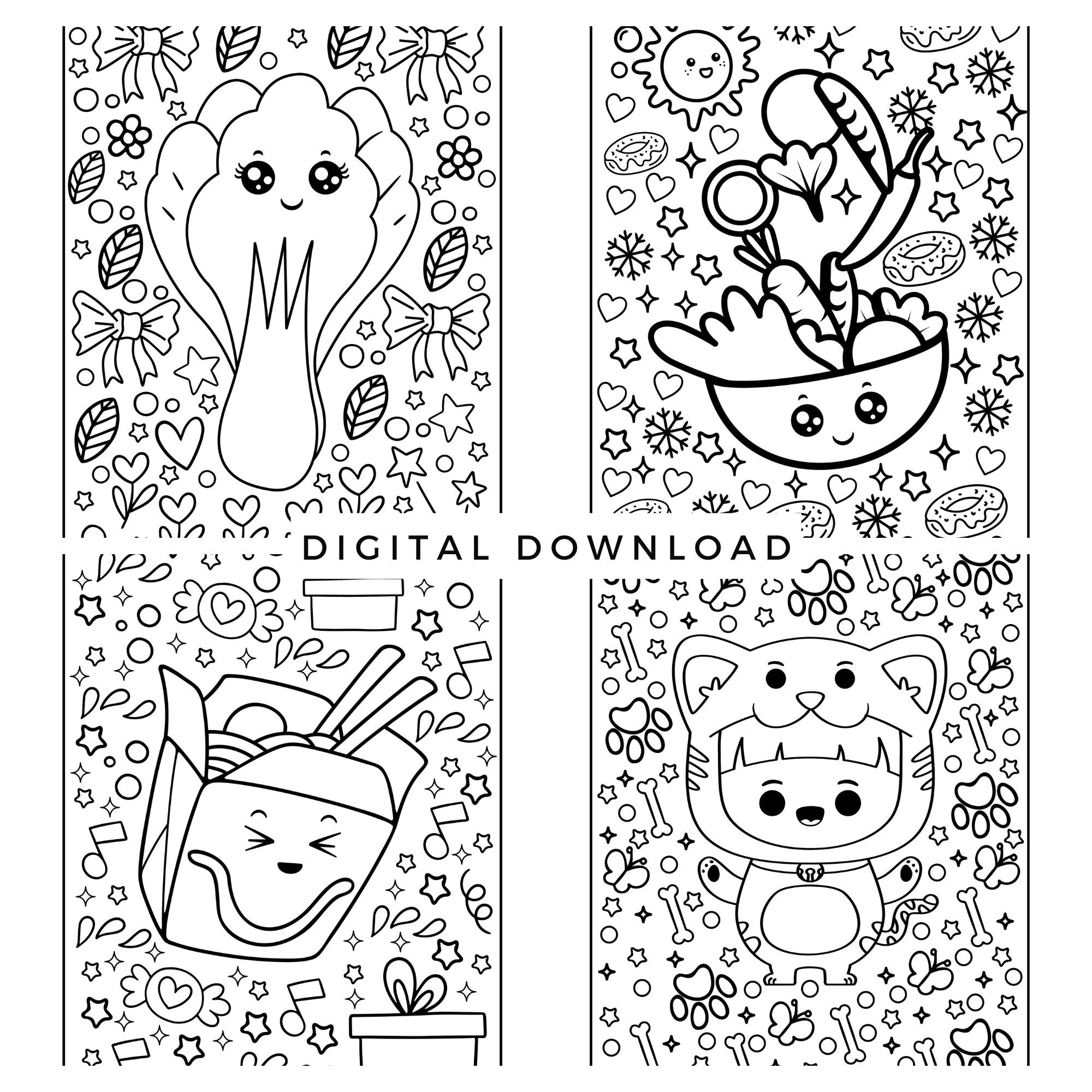 Cute Kawaii Coloring Pages, Kawaii Pastel Coloring Page, Creepy Kawaii ...