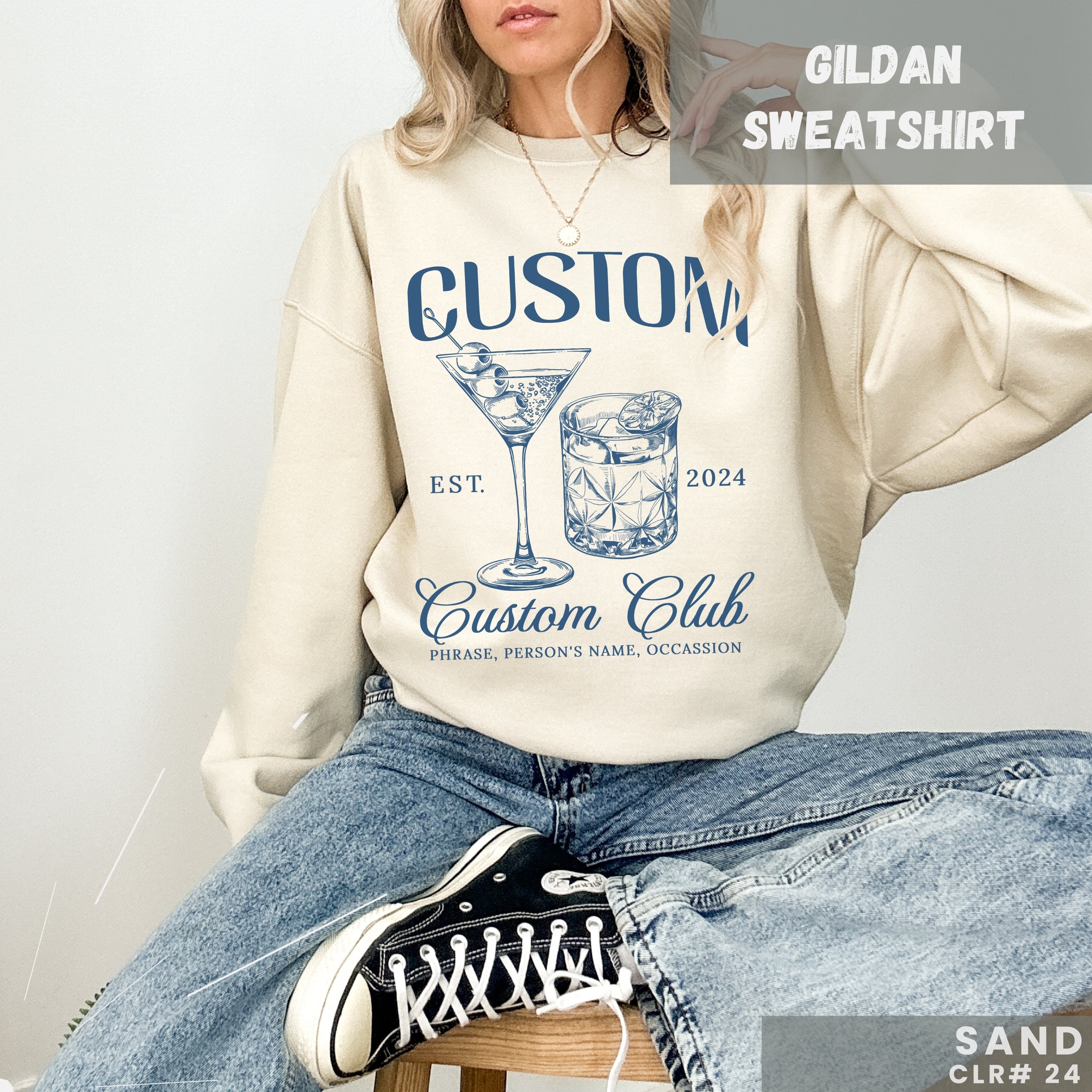 Custom Bachelorette Social Club Sweatshirt Mexico Cocktails Bach Party ...