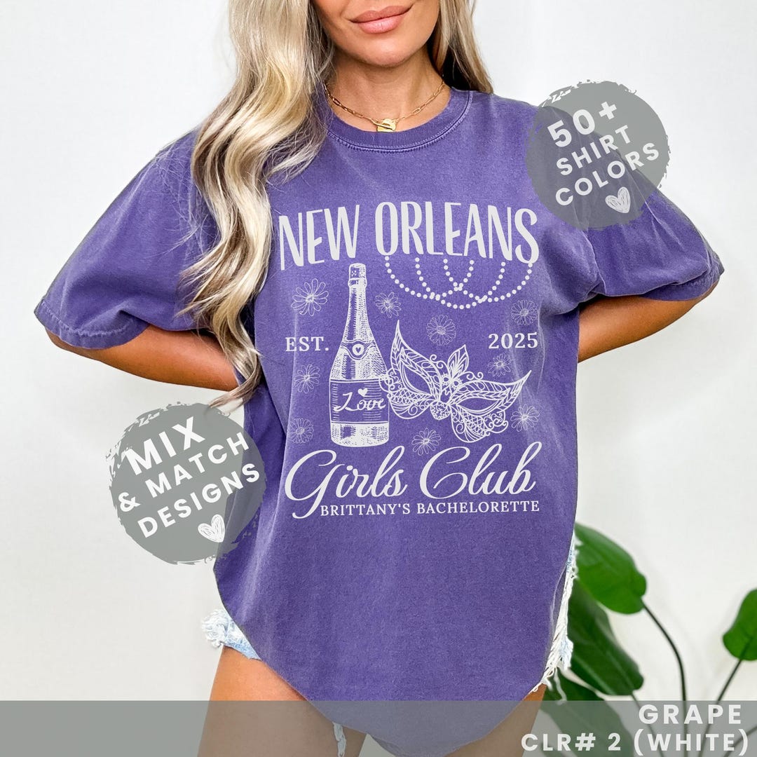 New Orleans Nola Bach Custom Name Social Club Shirt Luxury Bachelorette ...
