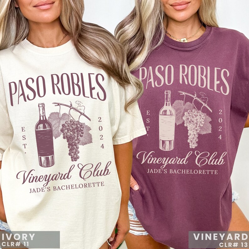 Custom Winery Bachelorette Party Shirts the Bach Club Vineyard Bridal ...