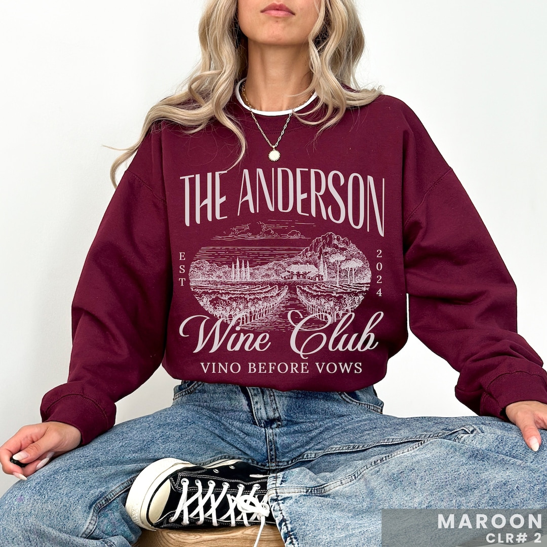 Custom Winery Sweater Personalized Bachelorette Party Sweatshirt Bach ...