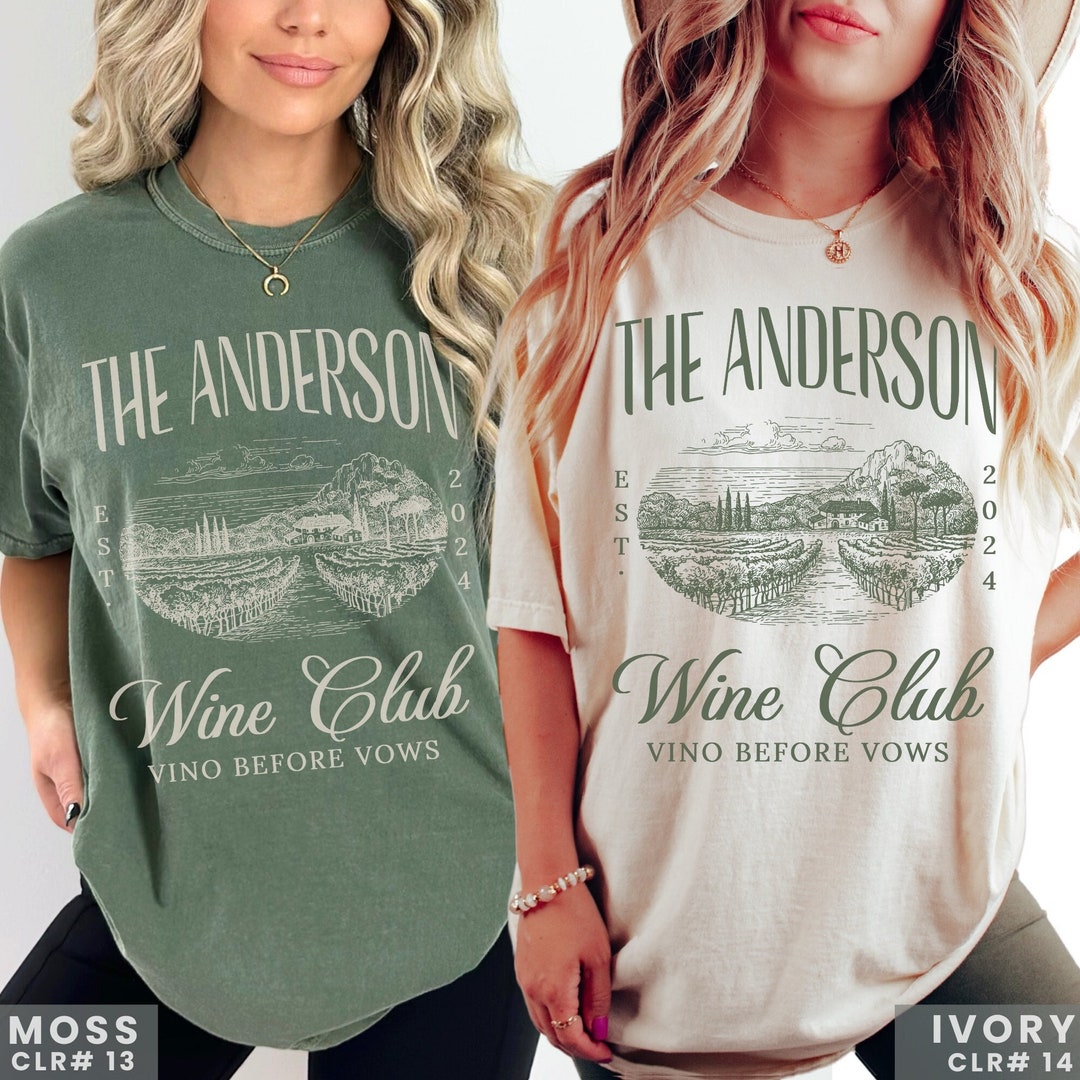 Custom Winery Bachelorette Party Shirts the Bach Club Vineyard Bridal ...