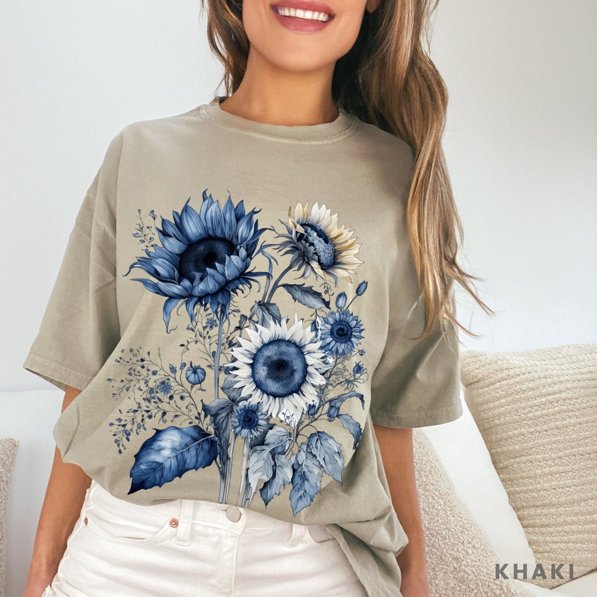 Sunflower Shirt Comfort Colors Vintage Flowers Tshirt Summer Graphic ...