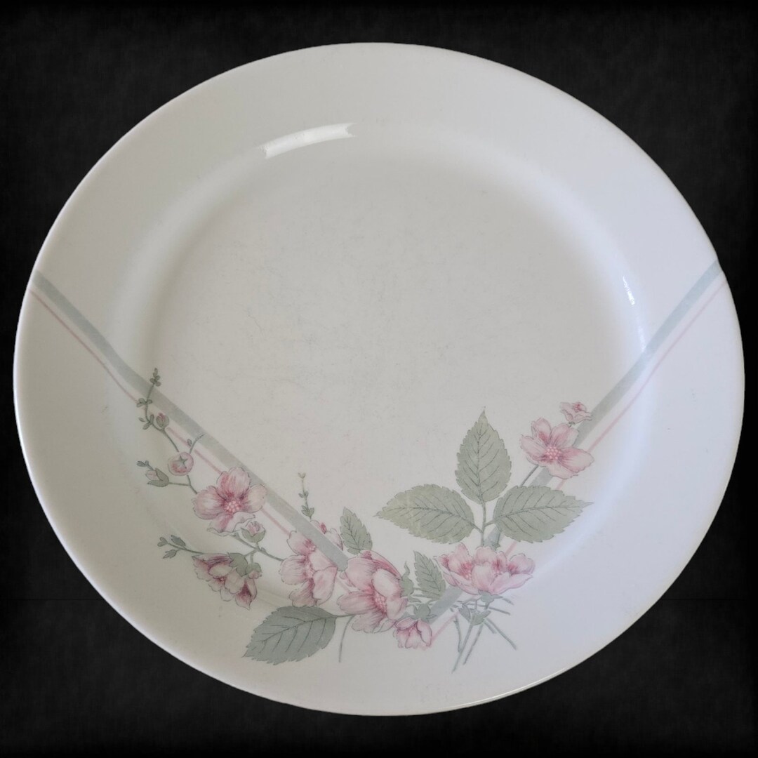 Vintage Corelle Corningware Veranda Pink Green Floral 10 Ceramic Dinner ...