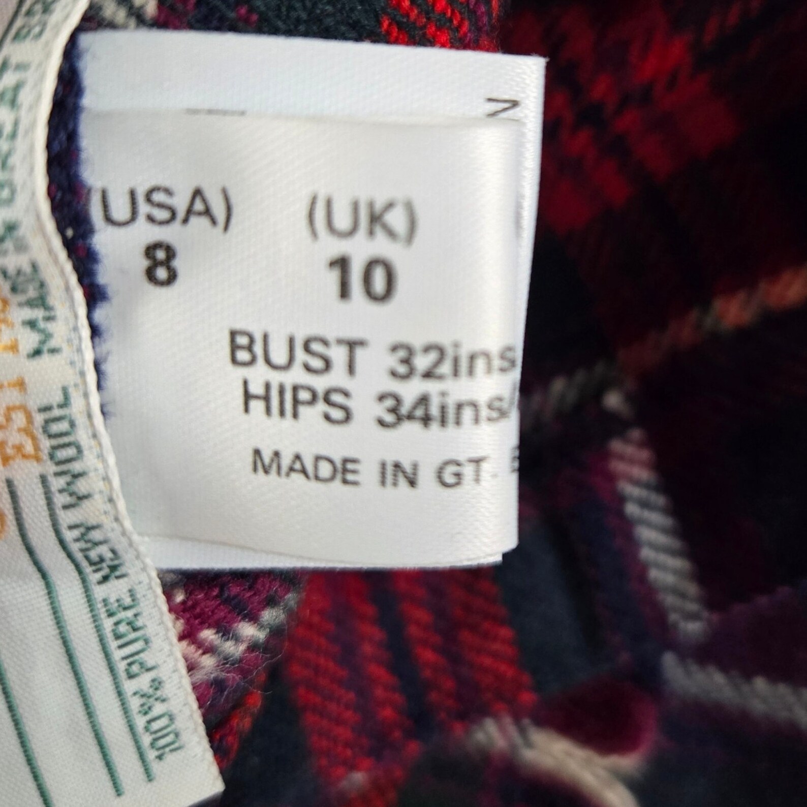 Vintage 90s Archie Brown & Son Red Tartan Plaid Womens Wool Skirt Kilt ...