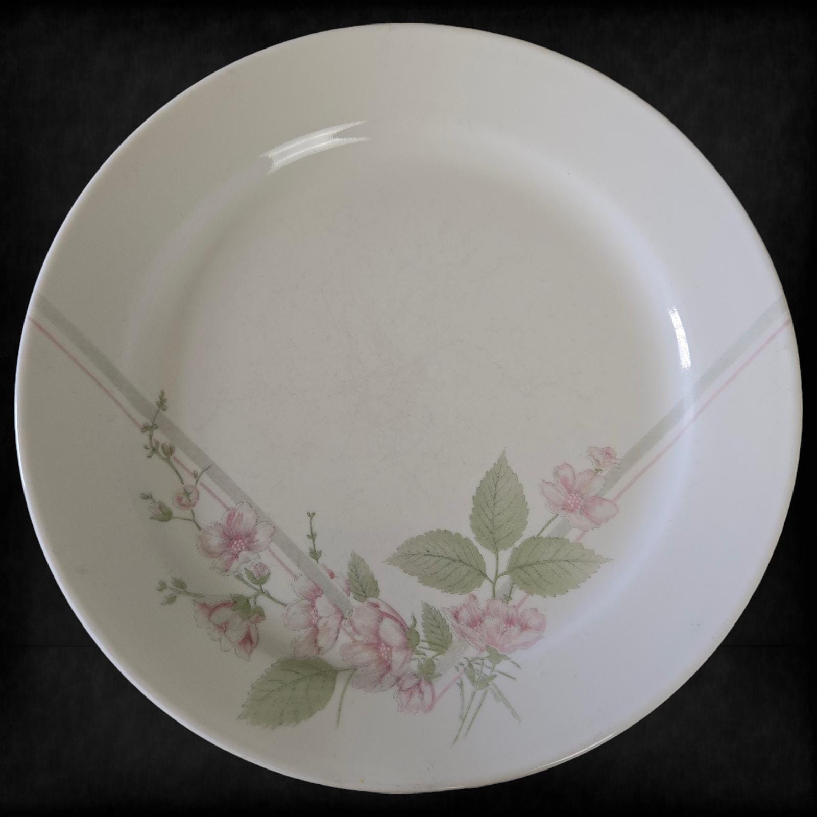 Vintage Corelle Corningware Veranda Pink Green Floral 10 Dinner Plates ...
