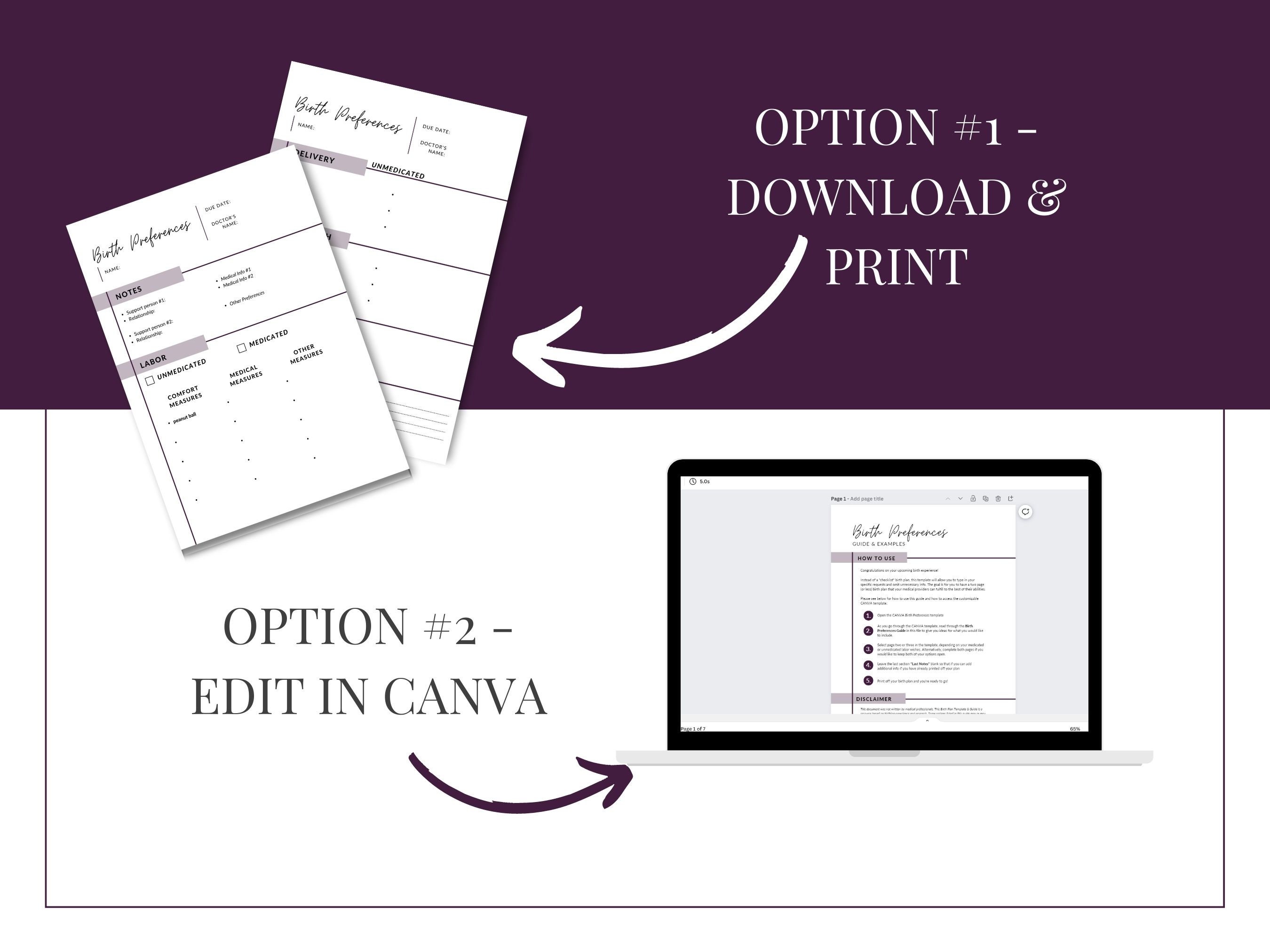Birth Preferences Bundle | Birth Plan Bundle | Birth Preferences ...