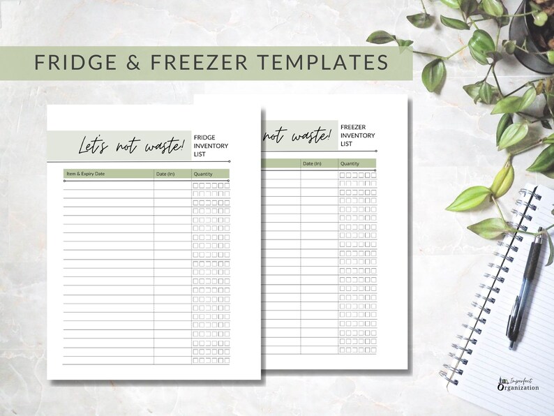 Printable Freezer Inventory Tracker | Fridge Inventory Tracker ...