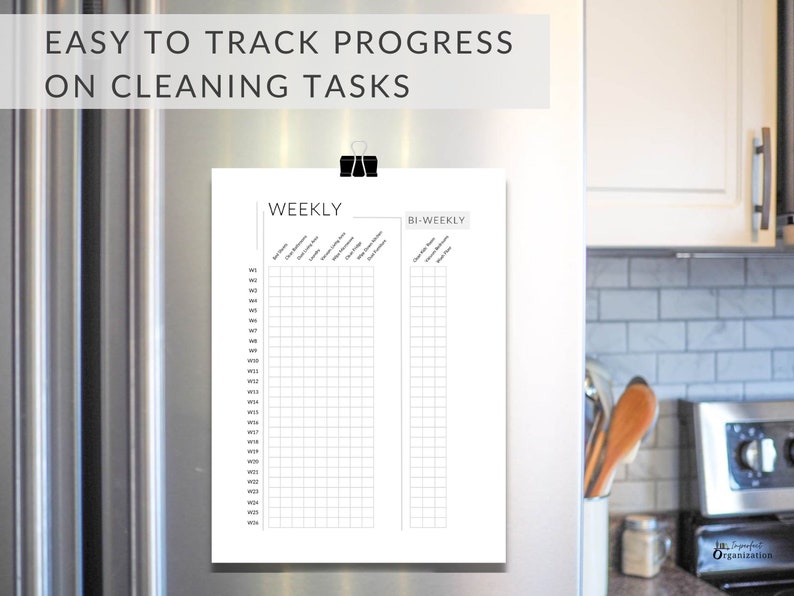 Minimalist Cleaning Checklist | Weekly, Bi-weekly Schedule (printable ...