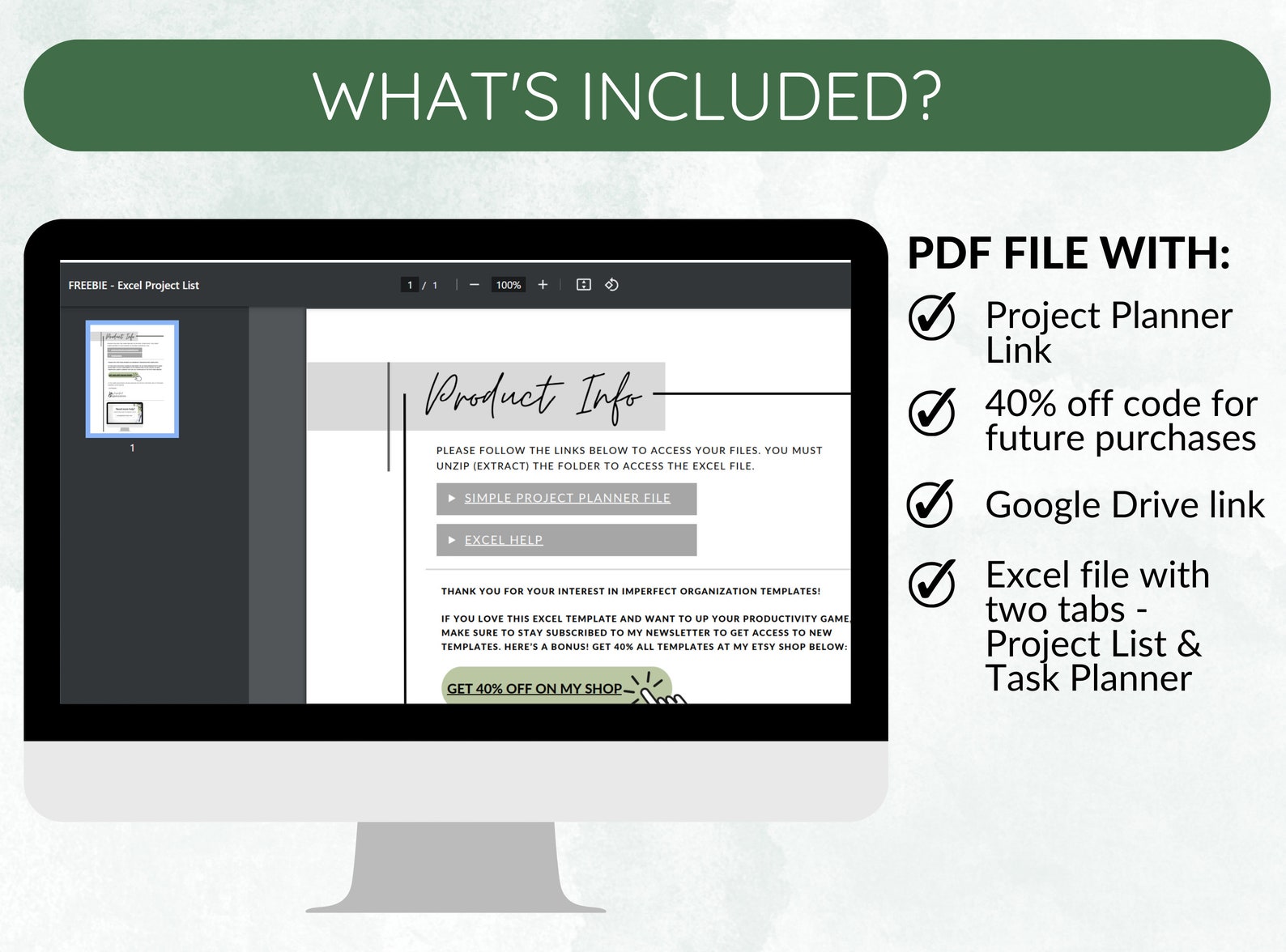Excel Project Task Planner: Simple Business To-do List (instant ...