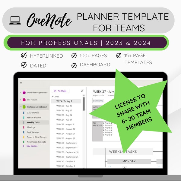 Second Brain Onenote Template - Etsy