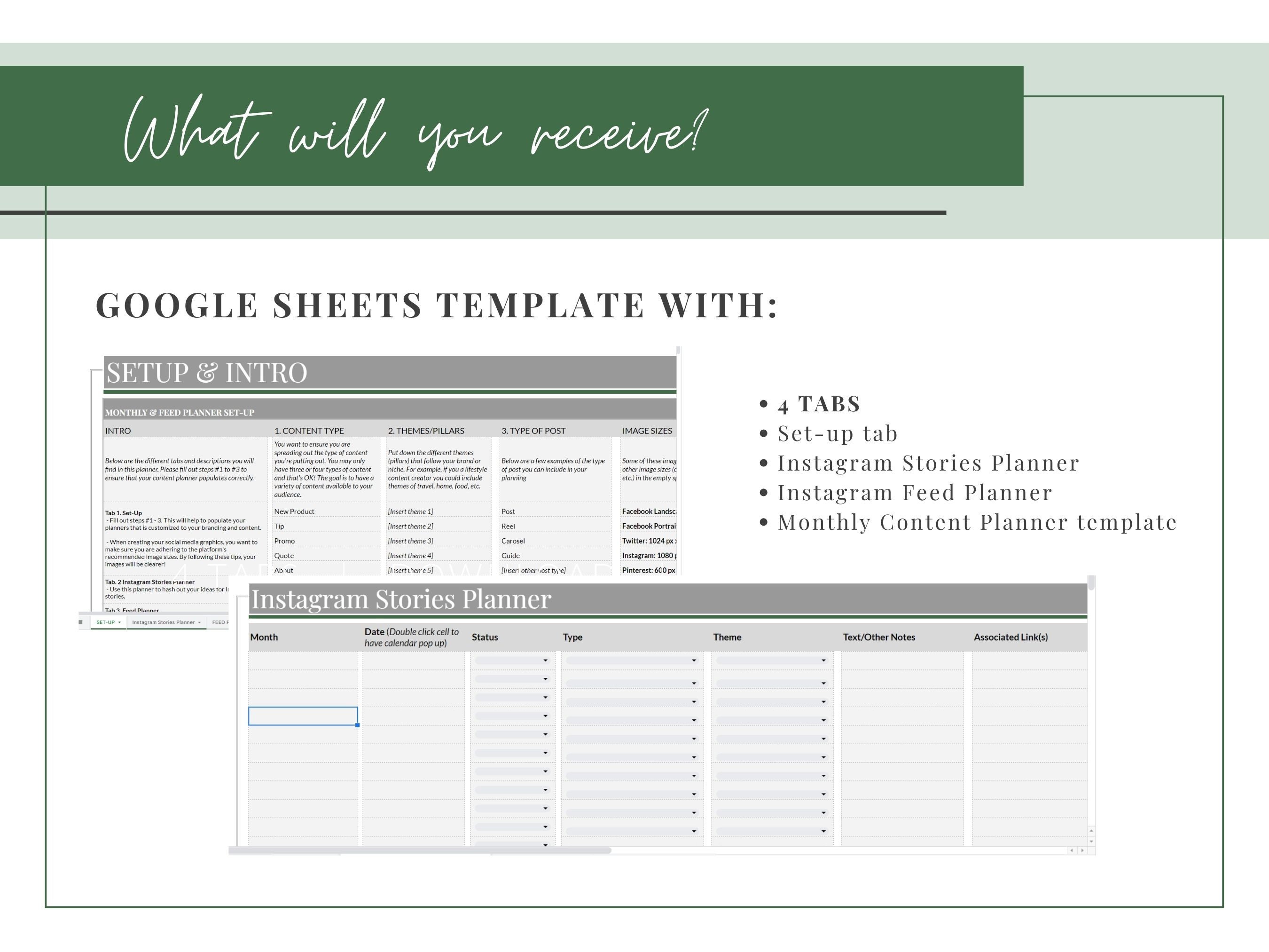 Social Media Content Planner Template | Social Media Spreadsheet ...