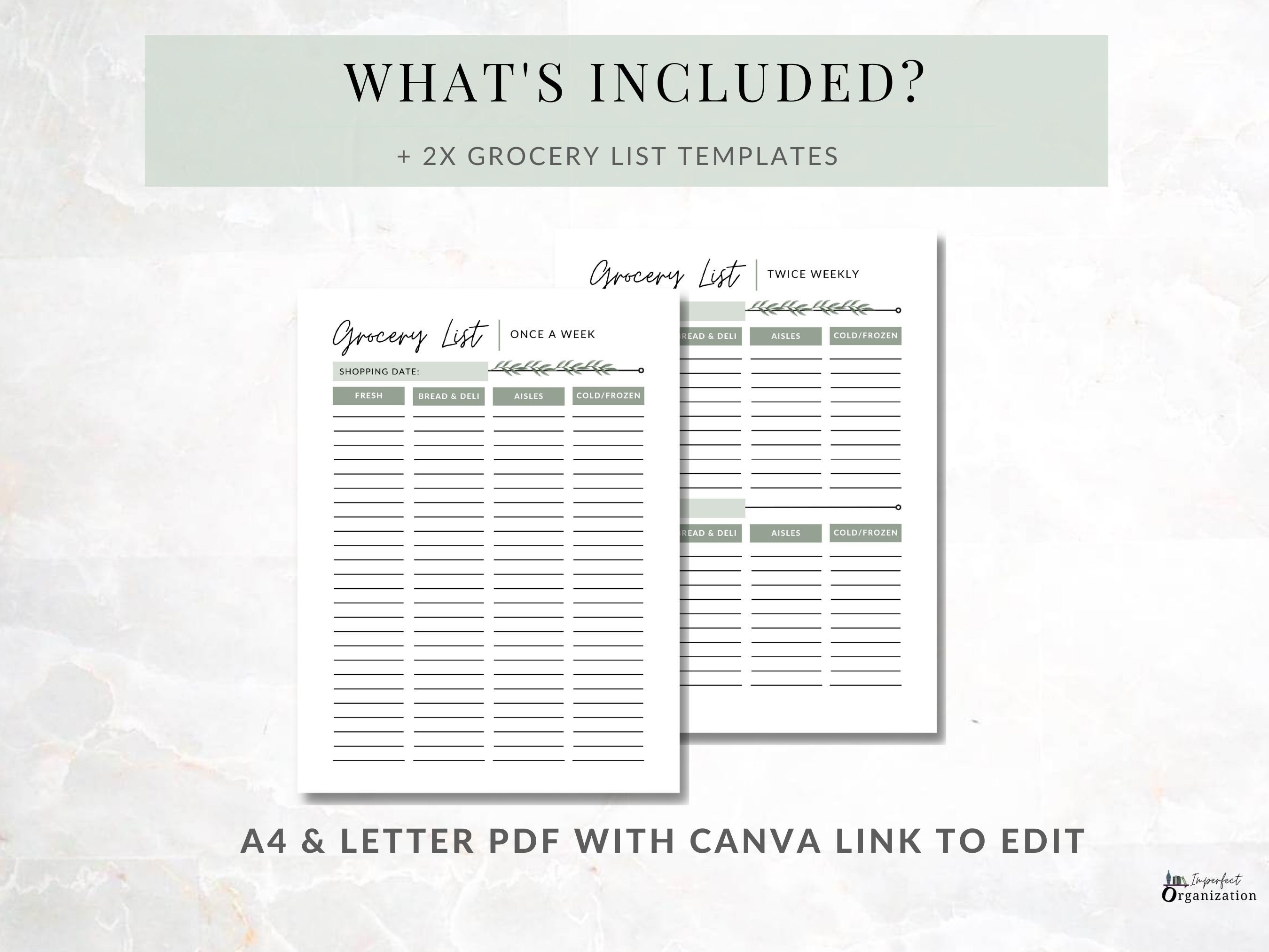 Editable Meal Planner Template — Imperfect Organization