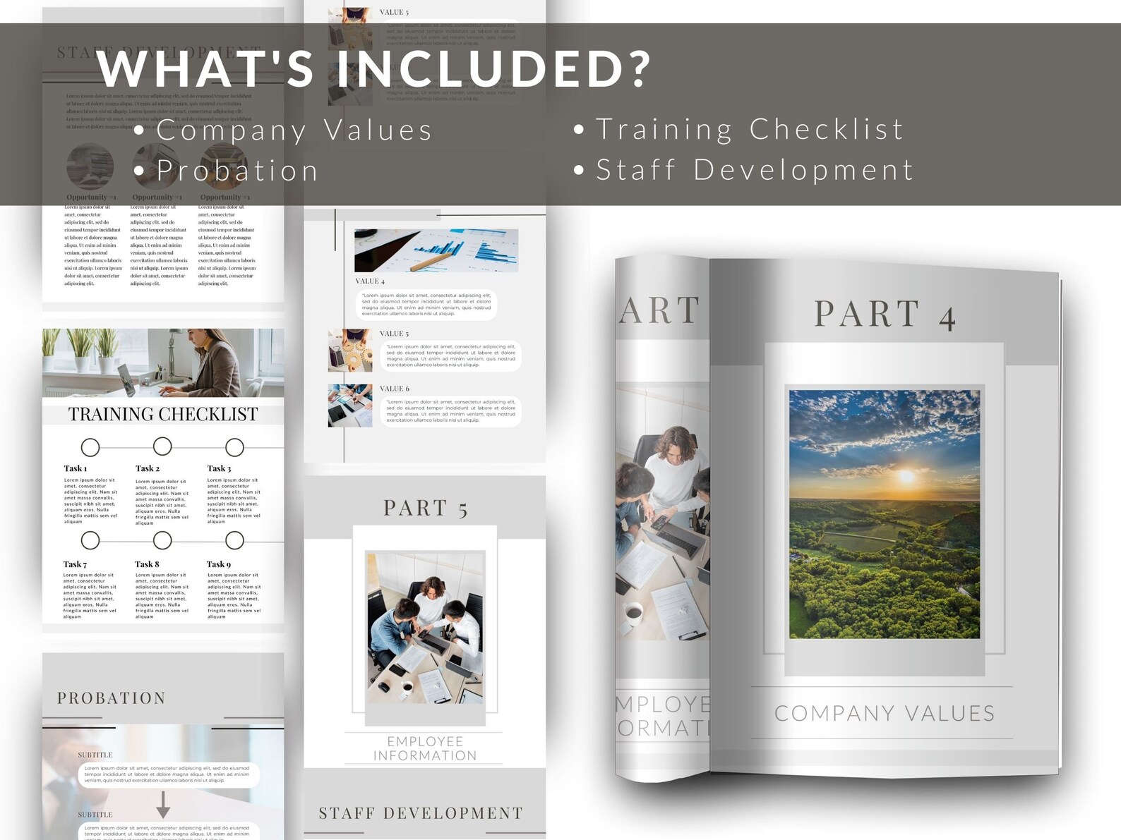Employee Handbook Template: New Hire Onboarding (CANVA Editable, 34 ...