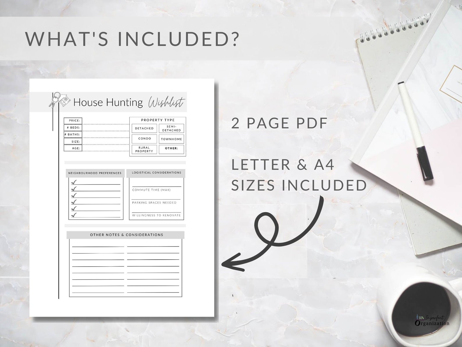 House Hunting Wish List Template | PRINTABLE House Hunting Checklist ...