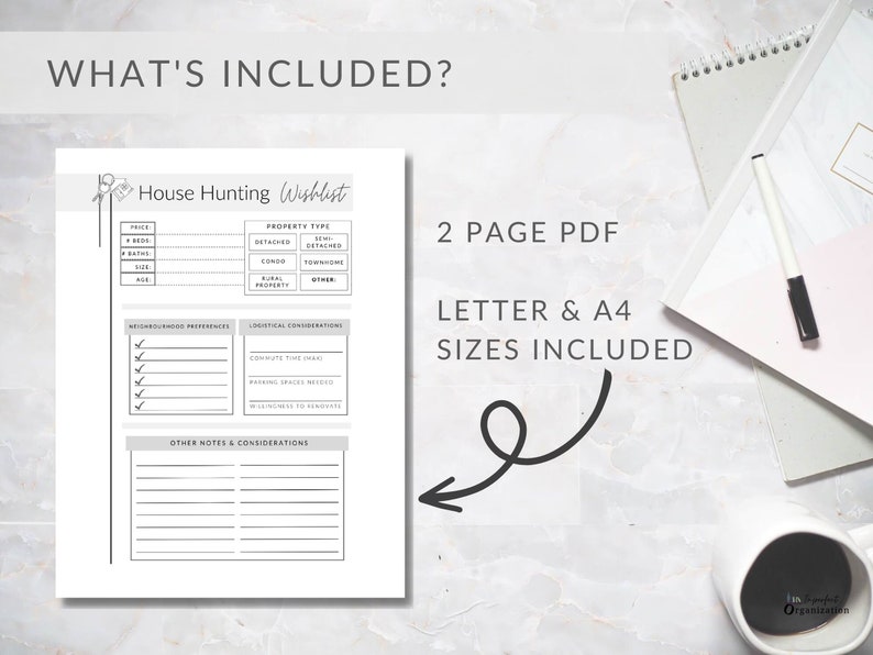 House Hunting Wish List Template | PRINTABLE House Hunting Checklist ...