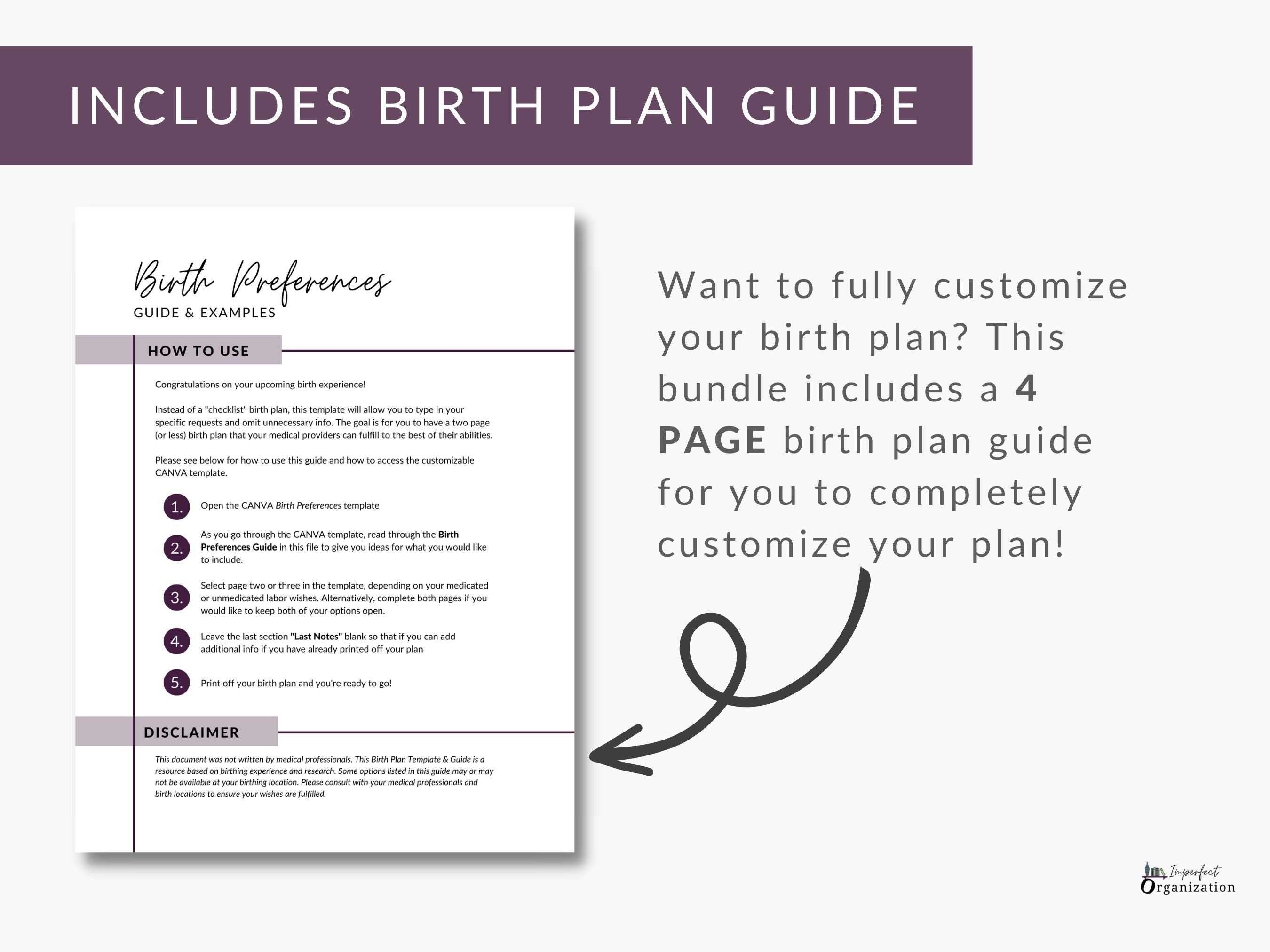 Birth Preferences Bundle | Birth Plan Bundle | Birth Preferences ...