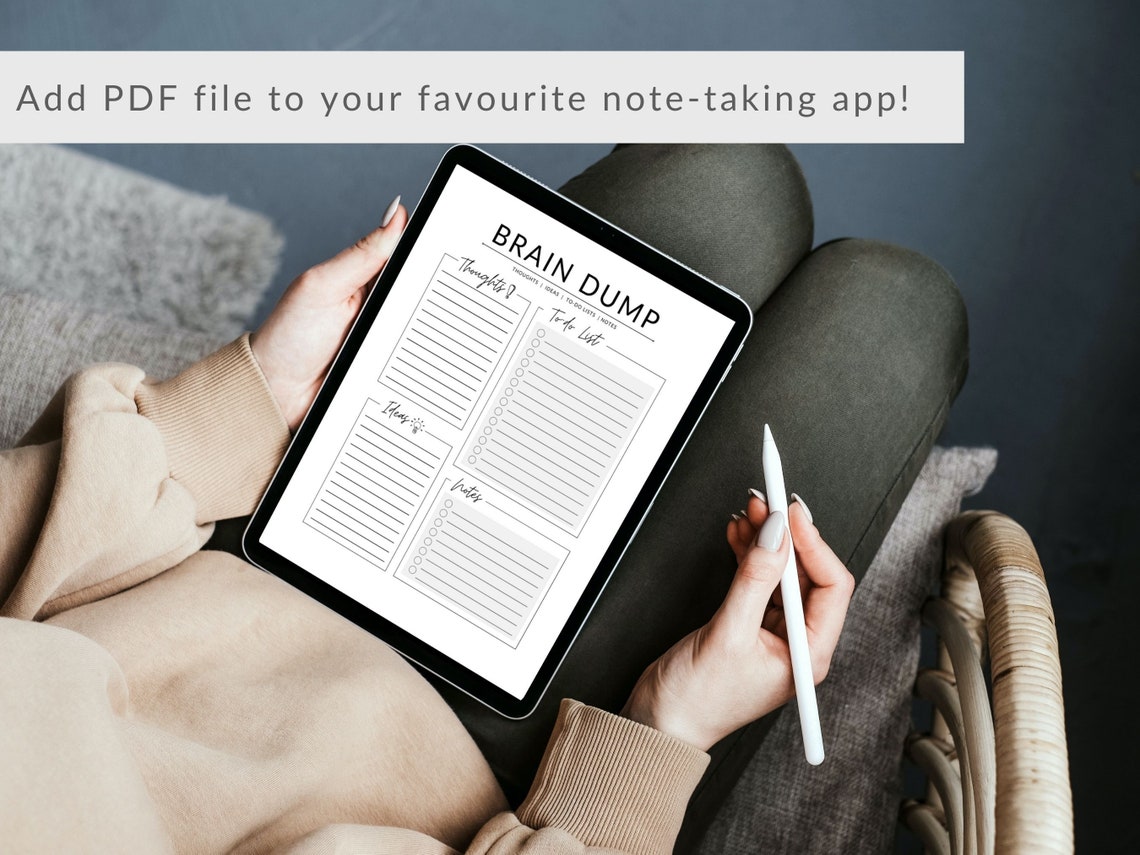 Brain Dump PDF Printable A4 A5 Letter Brain Dump Templates - Etsy