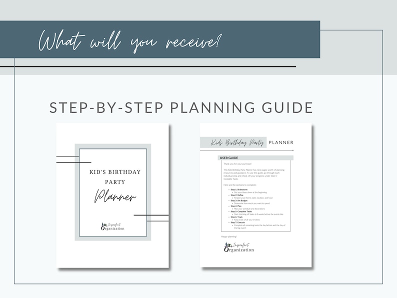 Kids Birthday Planner Kids Party Checklist Step-by-step Party Planning ...