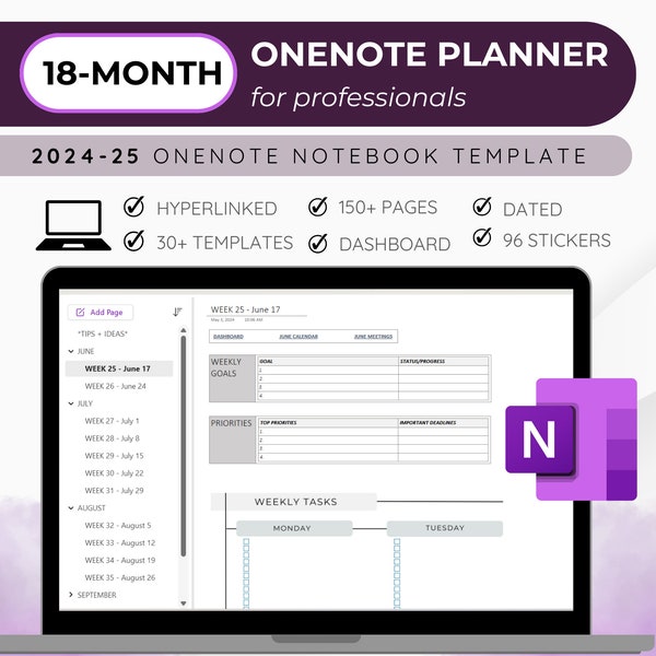2024 2025 Onenote Planner Template - Etsy 2024 2025 Onenote Planner Template - Etsy