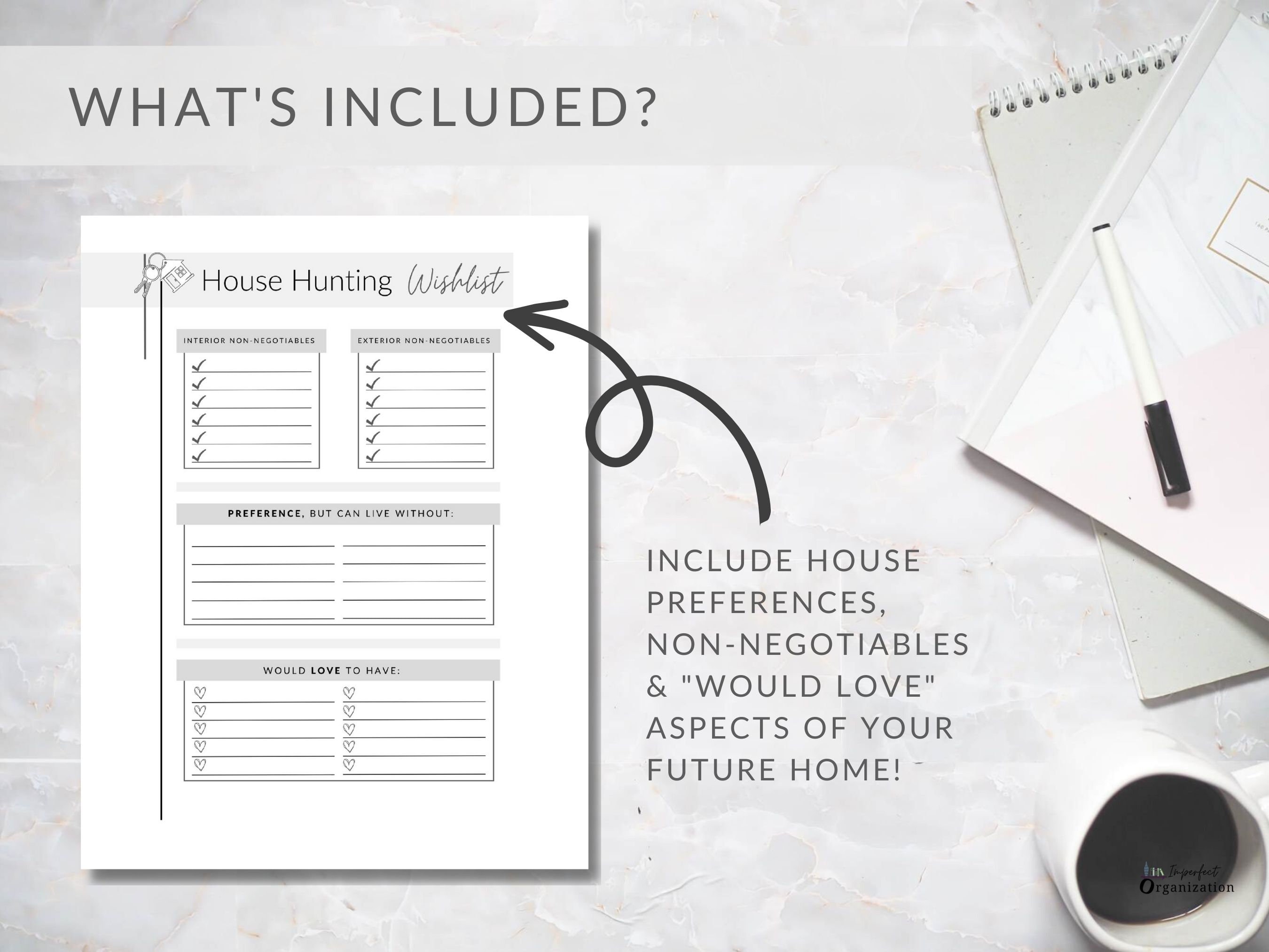 House Hunting Wish List Template | PRINTABLE House Hunting Checklist ...