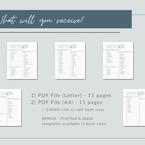Camping Packing List | EDITABLE Camping Planner | Printable Camping ...