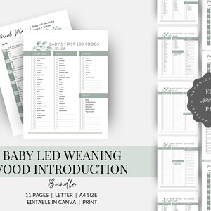 Baby's First 100 Foods Bundle PRINTABLE Baby Led Weaning - Etsy