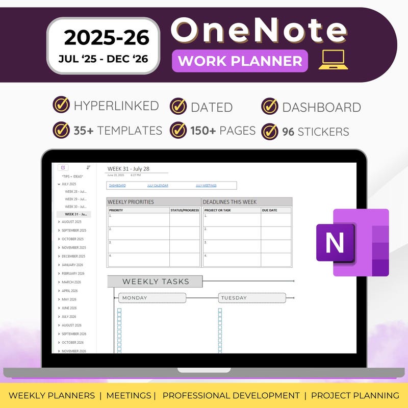 2026 Onenote Planners - Etsy