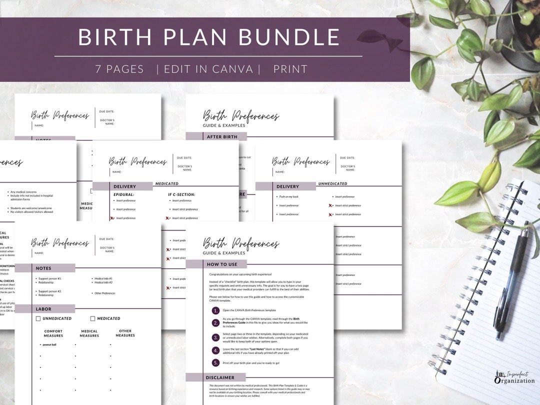 Birth Preferences Bundle | Birth Plan Bundle | Birth Preferences ...