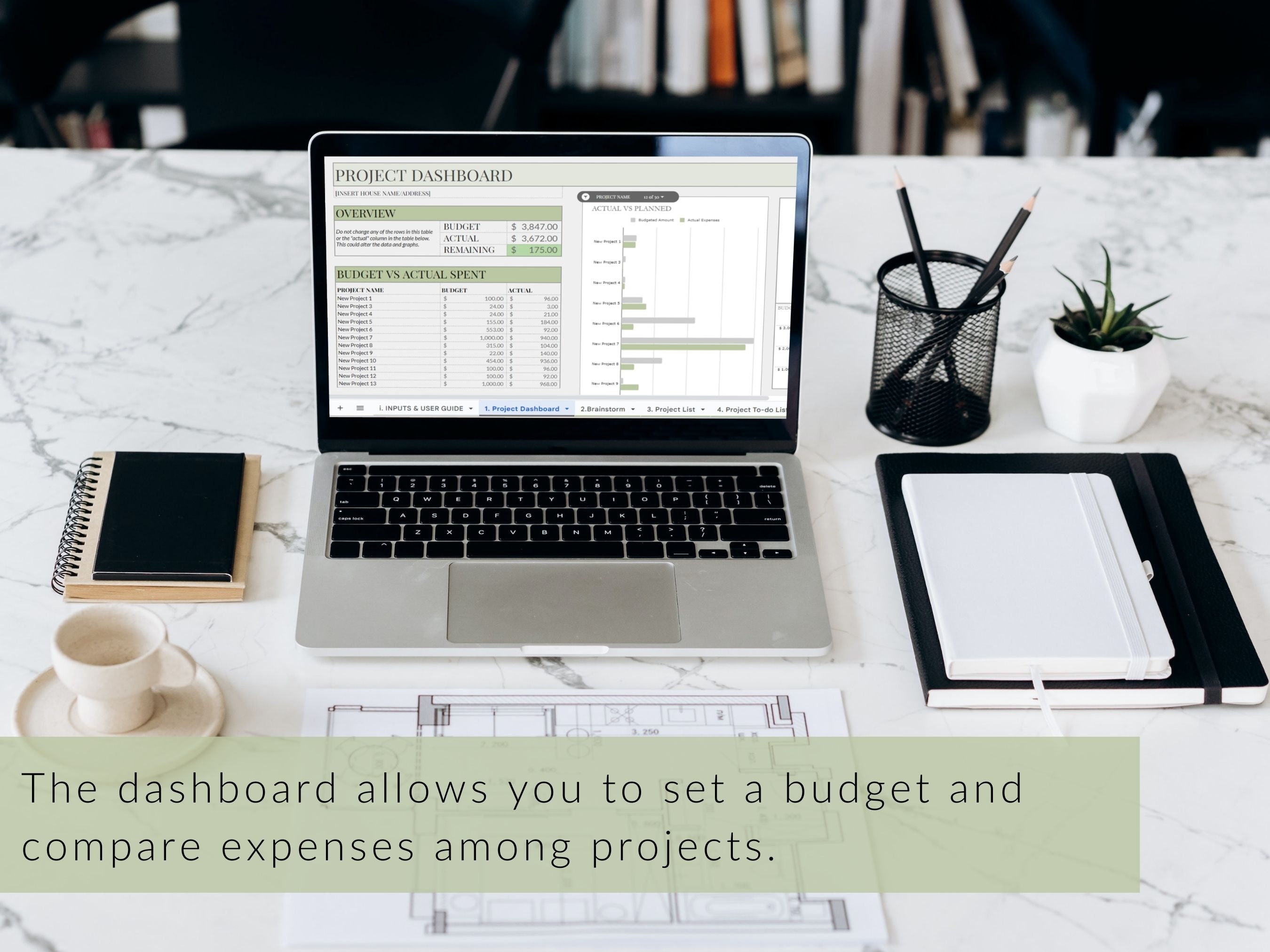 Home Renovation Planner: Google Sheets Budget Tracker (digital Download ...