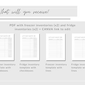 Printable Fridge & Freezer Inventory Tracker (PDF Download) - Etsy