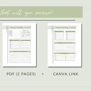 House Hunting Wishlist Template: Printable Home Buyer Checklist (CANVA ...