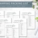 Camping Packing List EDITABLE Camping Planner Printable Camping ...