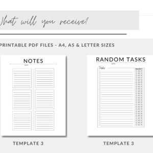 Brain Dump PDF Printable | A4, A5, Letter Brain Dump Templates | to Do ...